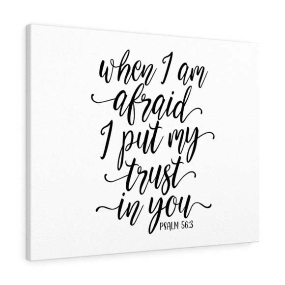 Printify | Art | Scripture Sign Trust In You Psalm 563 White Bible ...